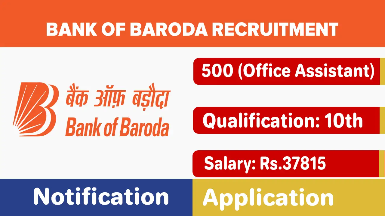 Bank of Baroda Office Assistant Recruitment 2025 Out, Apply Online for ...