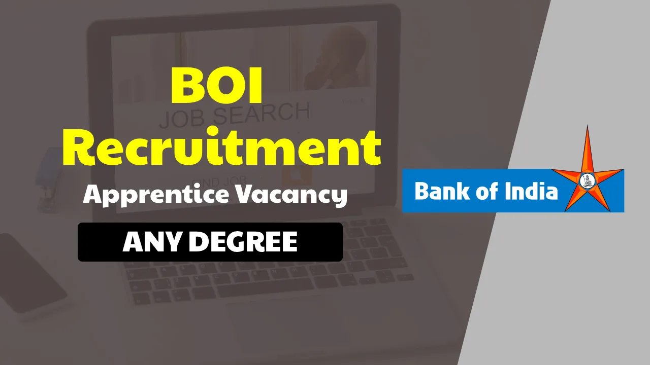 BOI Apprentice Recruitment 2026 Announced, Apply for Bank Of India Work ...